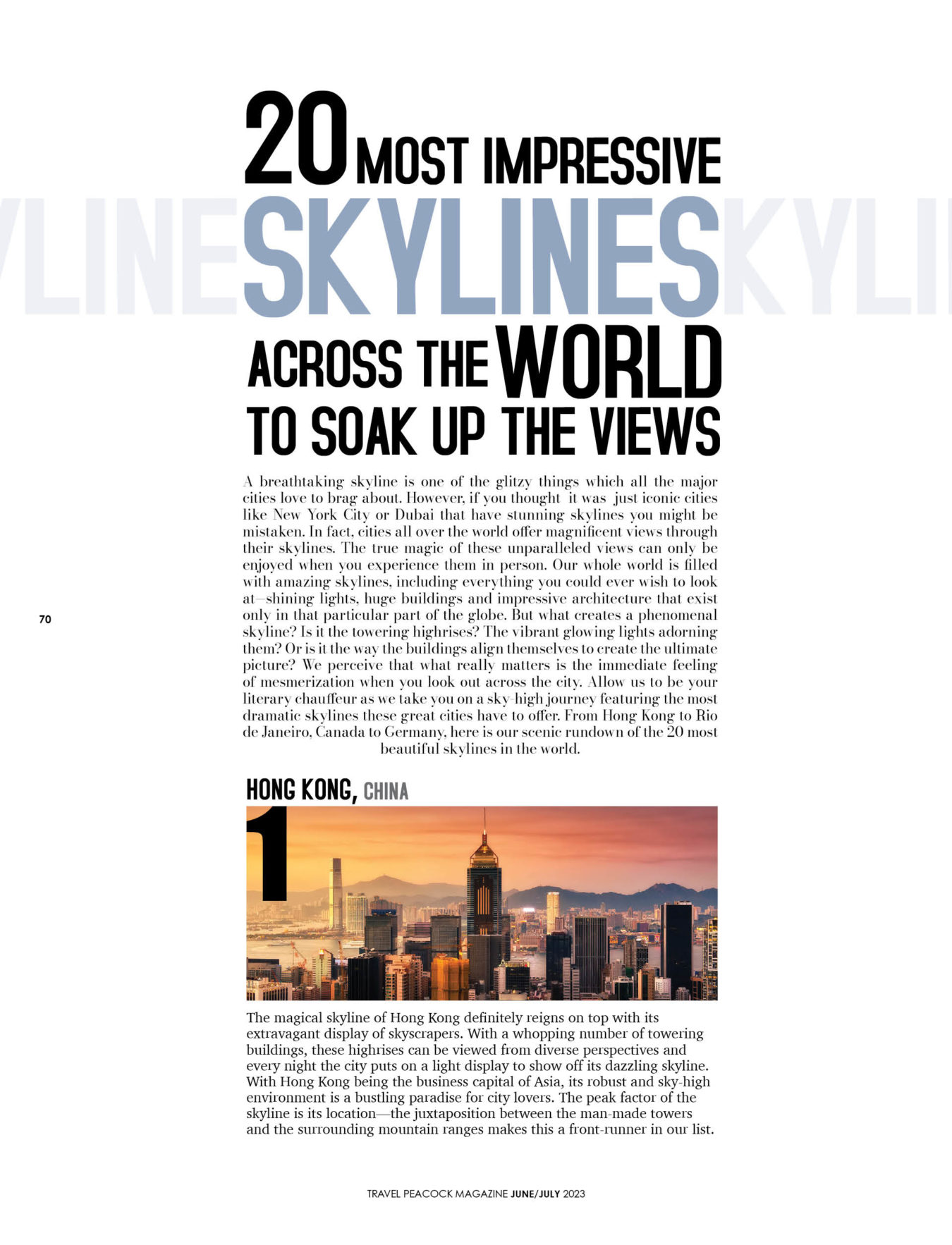 20 Most Impressive Skylines Across The World