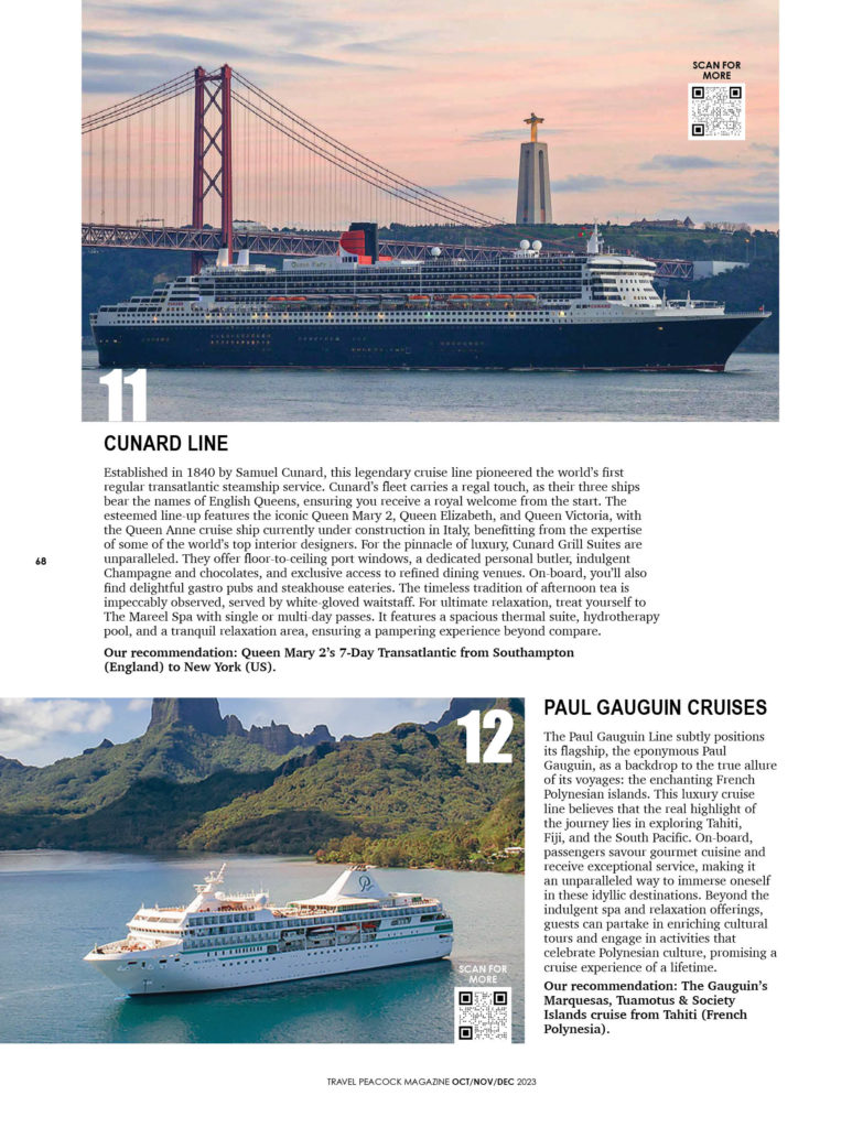 luxurious cruise line around the world